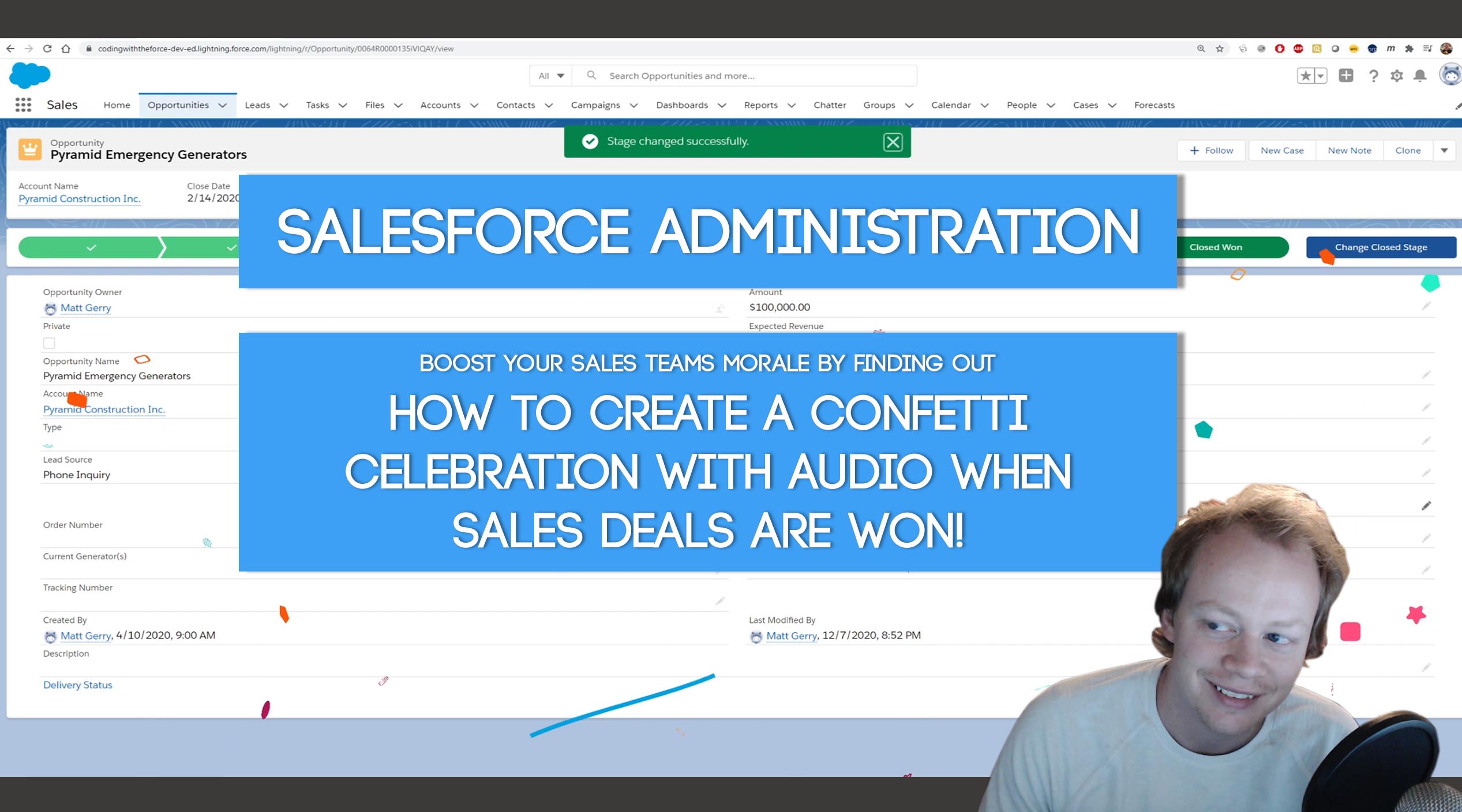 Salesforce Admin Tutorial: How to create Confetti Celebrations and use ...